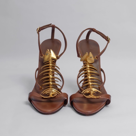 Giuseppe Zanotti | Shoes | Giuseppe Zanotti Fishbone Brown Gold Iconic ...